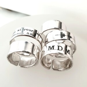 Hidden Engraved Names Ring Secret Message Ring Personalized Sterling ...