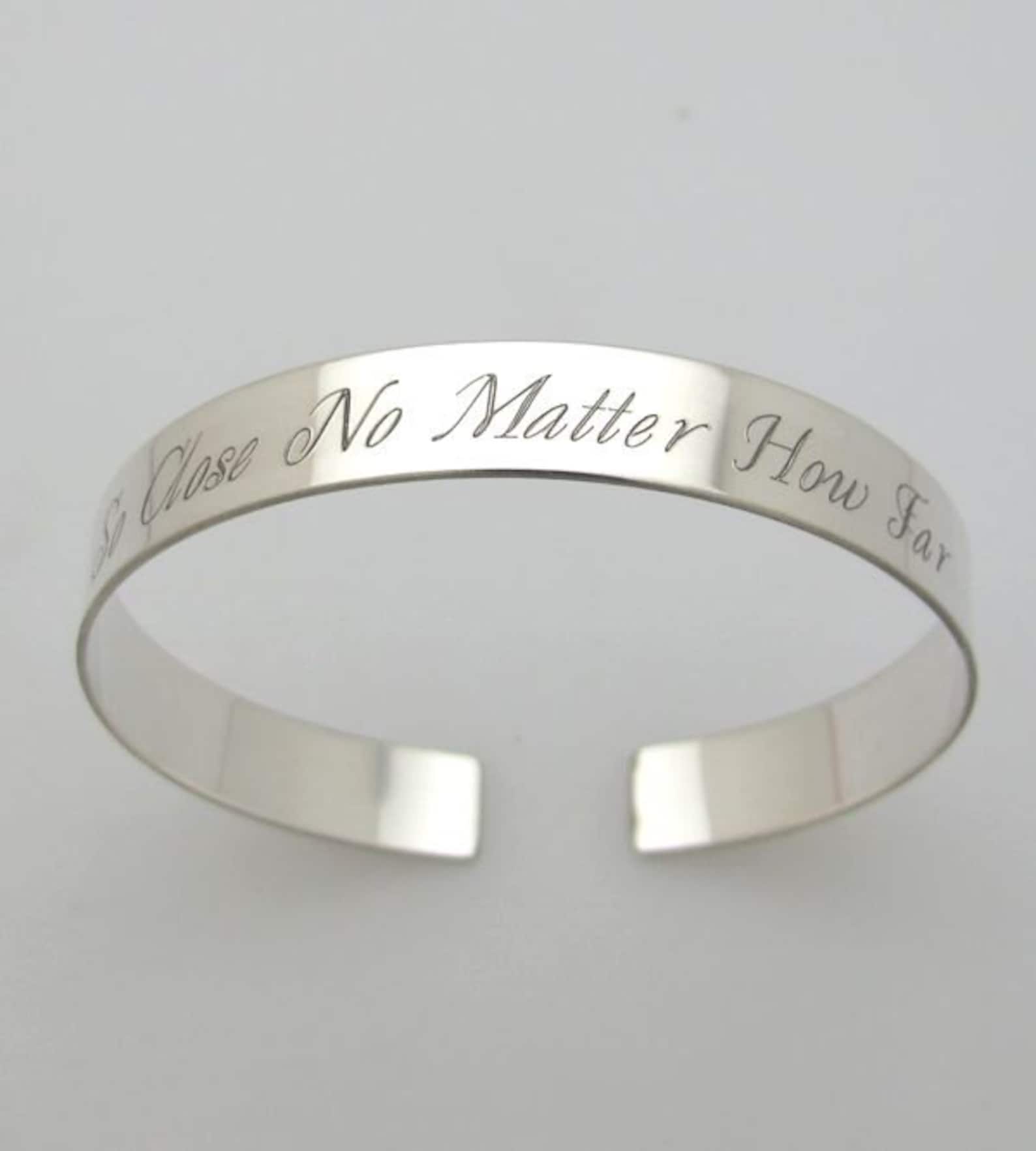 Inscription Cuff Bracelet Personalized Bracelet Birthday Gift for Her ...