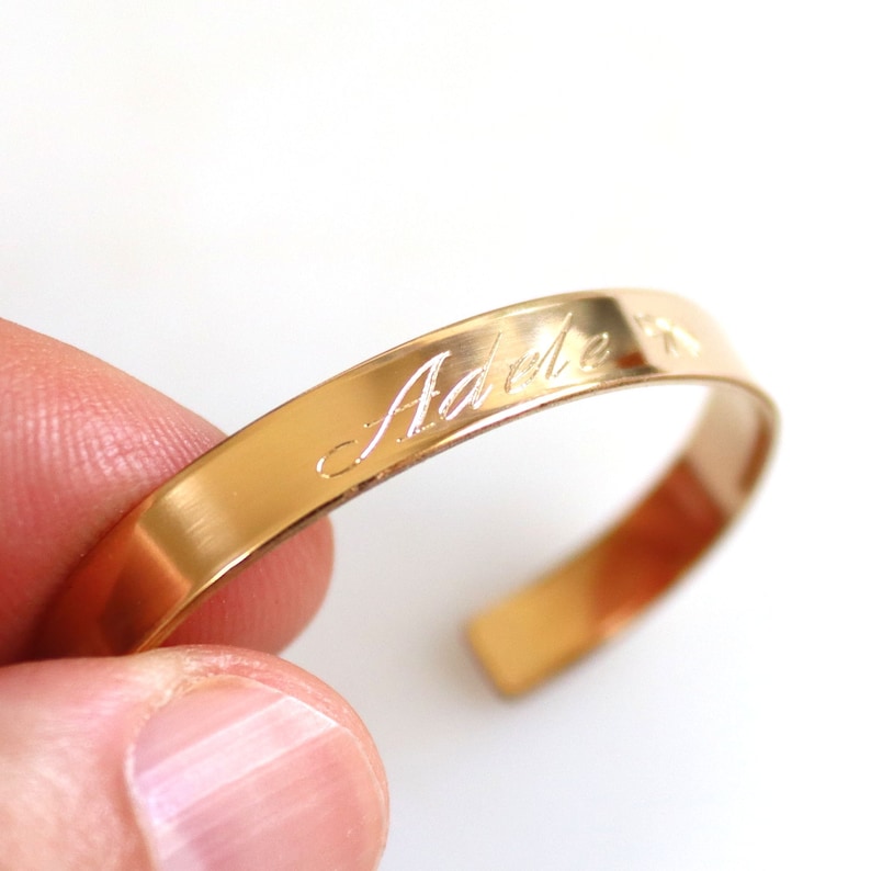 Personalized Baby Cuff Bracelet Toddler Bangles Custom Engraved Open ...