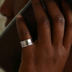 Women's Pinky Ring Personalized Sterling Silver Band Little Finger ...