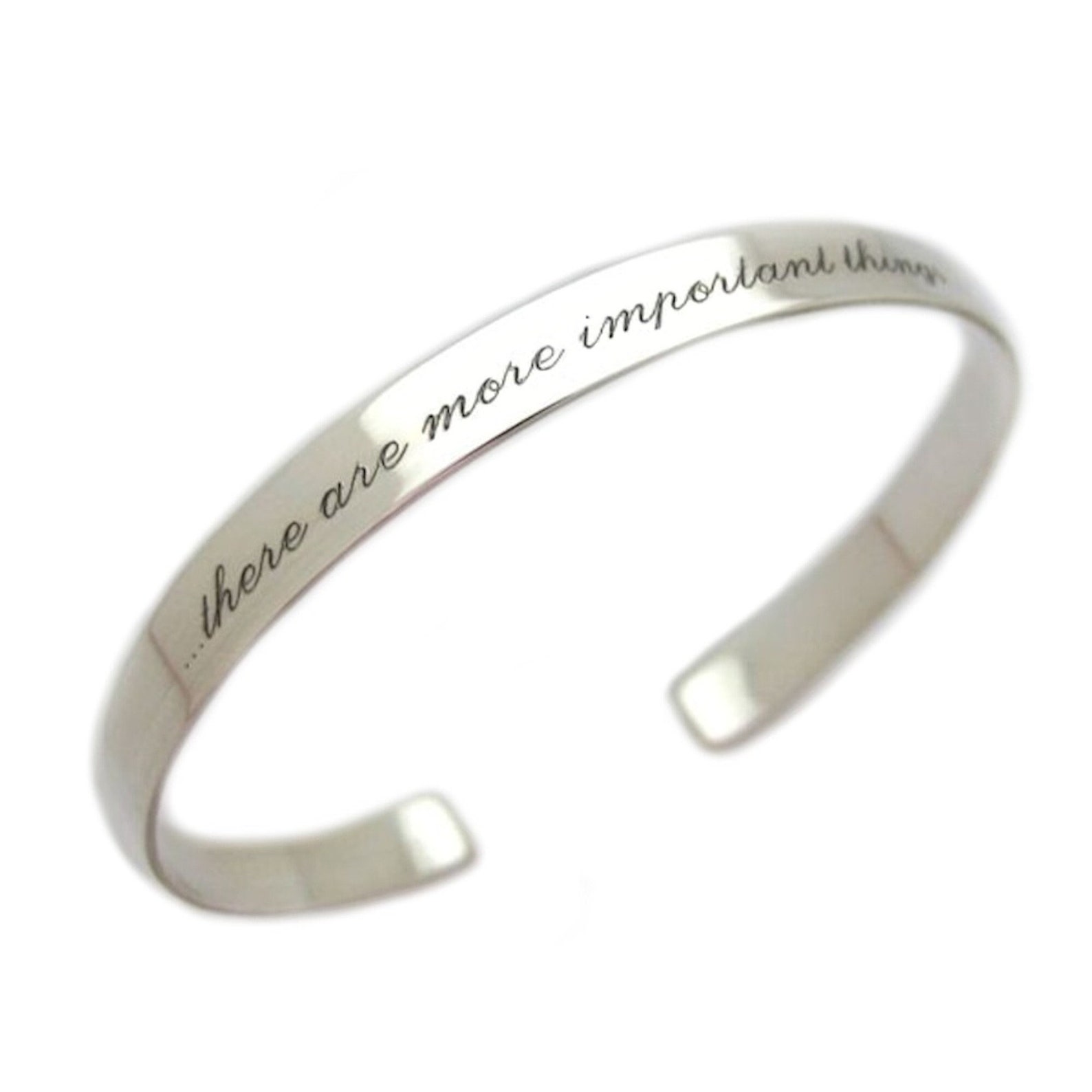 Custom Skinny Cuff Bracelet Quote Cuff Bracelet Personalized Silver ...