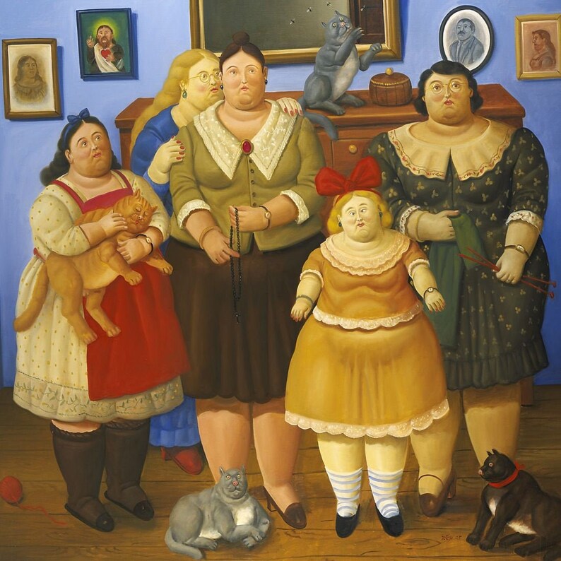 Poster Print on Canvas BOTERO Art 50 Digital screenprint on | Etsy