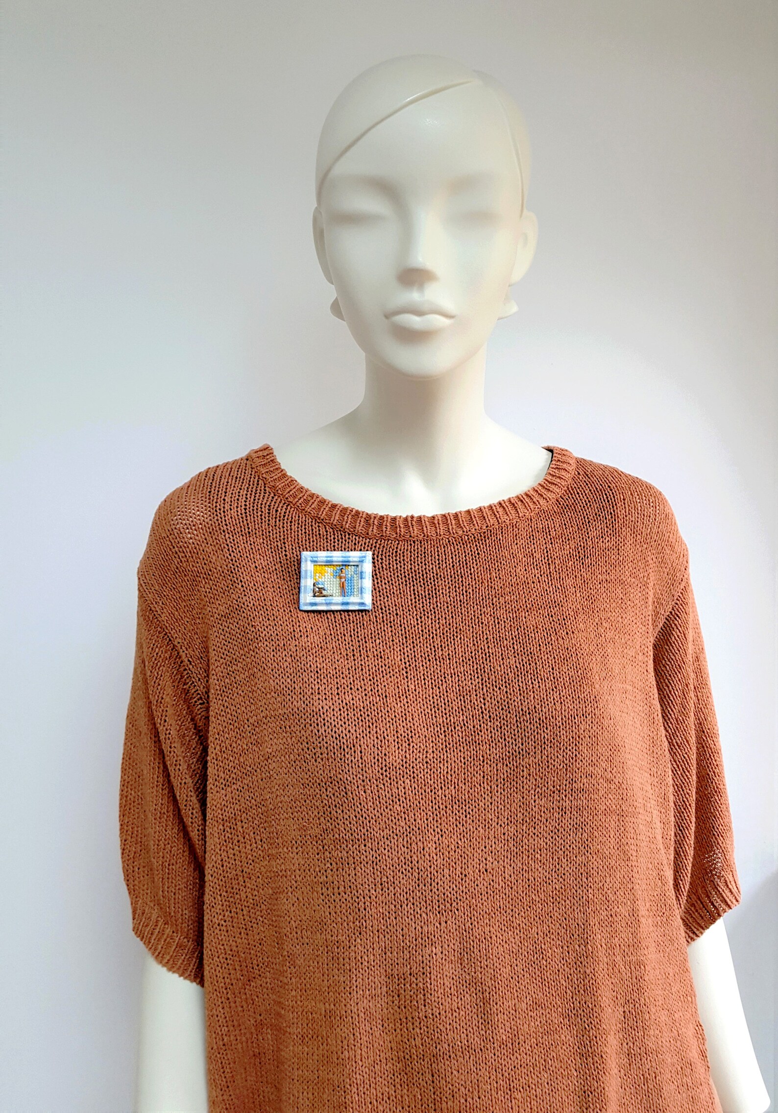 Bijou textile poétique pièce unique originale badge-broche - Etsy France