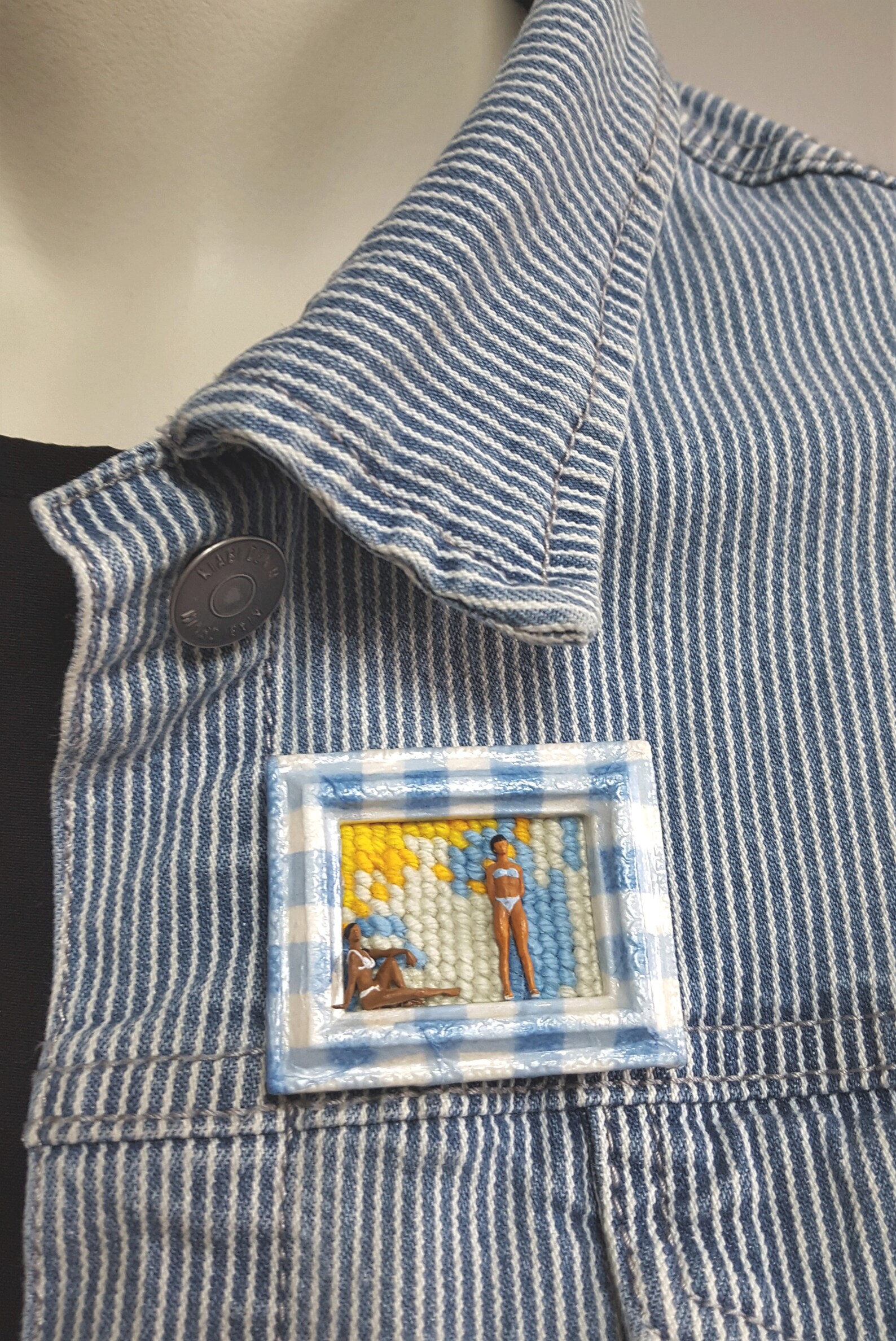 Bijou textile poétique pièce unique originale badge-broche - Etsy France