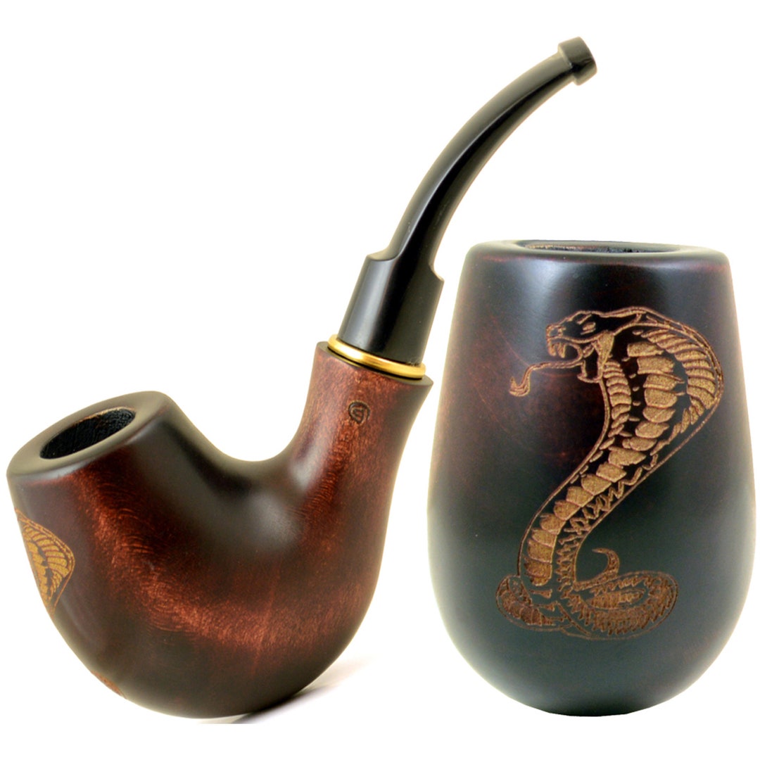 5.1"\13 "cobra" Wooden Smoking Pipe. Best Smoking Pipes. WORLDWIDE ...