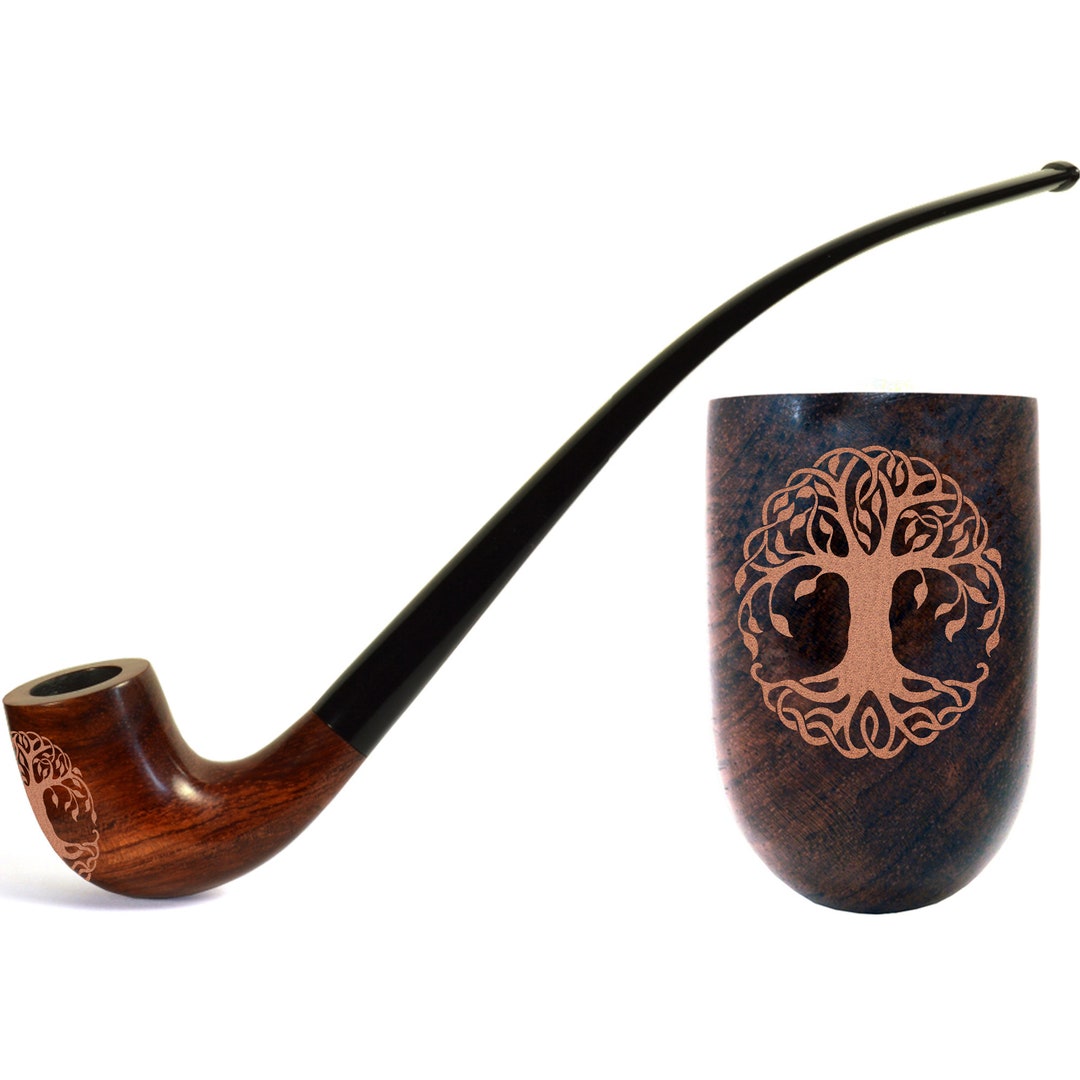 10.2'' Long Tobacco Smoking Pipe Tree of Life - (26cm) for 9mm Filter ...