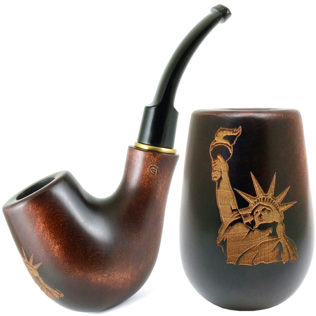 5.1"/130mm Carved Wooden Smoking Pipe "statue of Liberty". Best Smoking ...