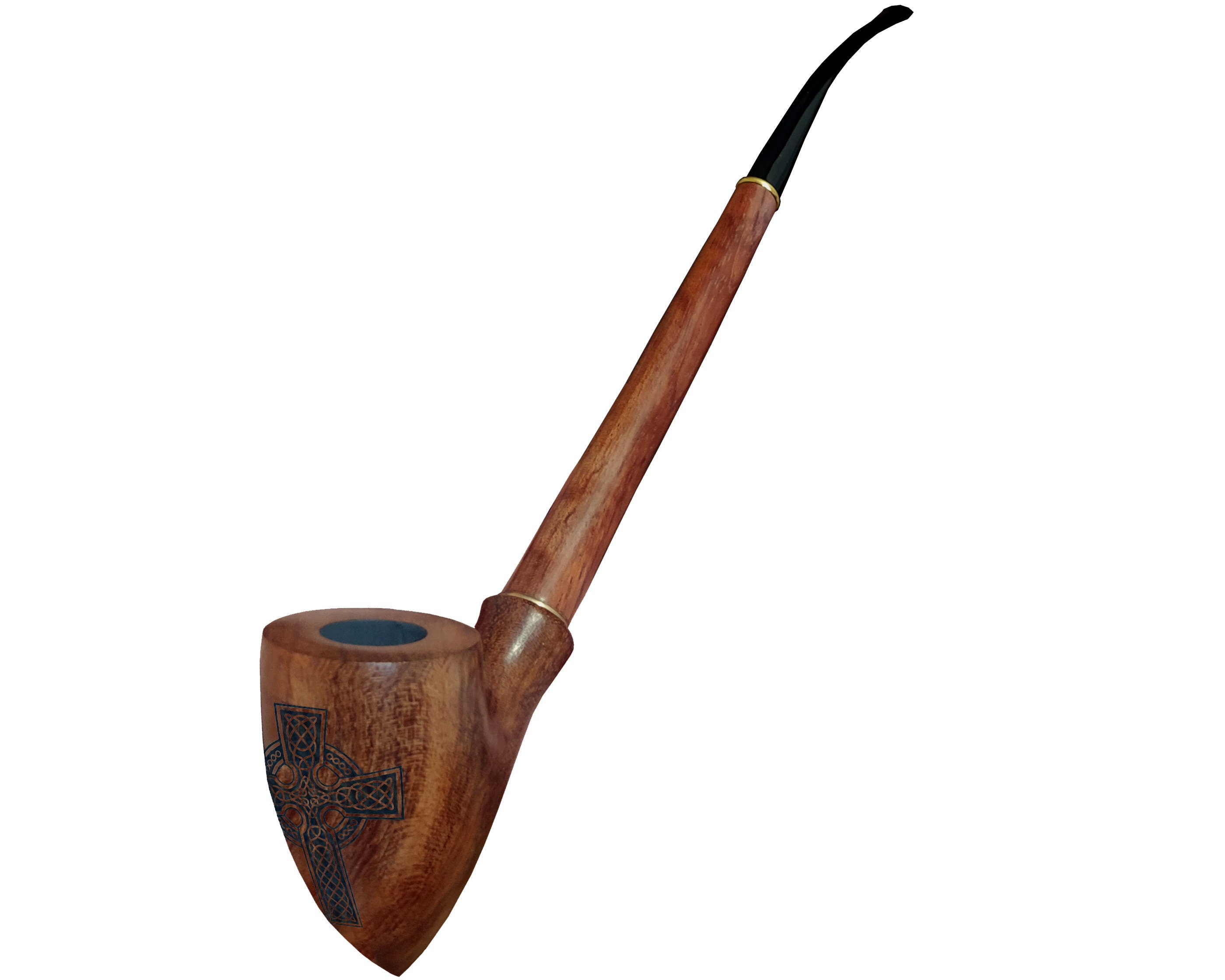 13.2" Long Tobacco Pipe CHURCHWARDEN | Pipes - (33cm) Celtic Cross for ...