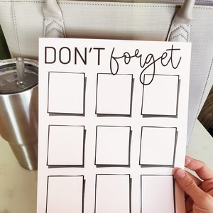 Dont Forget Printable Notepad School Counselor Tools Notes Reminders to ...