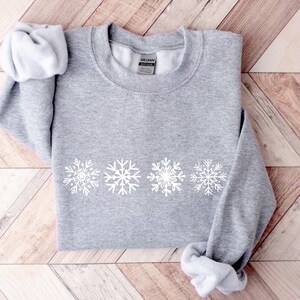 Snowflake Sweatshirt Comfy Sweatshirt Crew Neck Sweatshirt Gildan ...