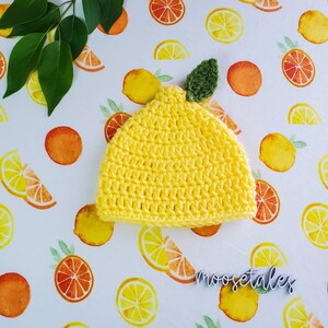 Lemon Hat Baby Lemon Hat Hand Knit Baby Hat Newborn Knit Hat Preemie ...