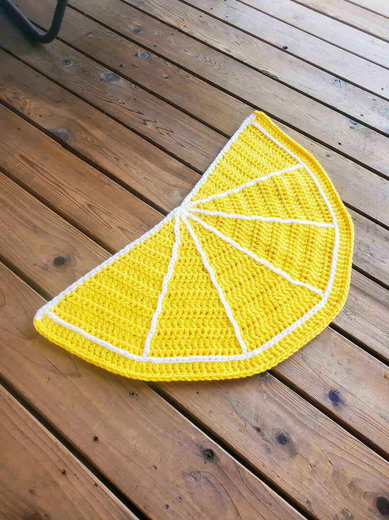 Lemon Rug Crochet Pattern Printable PDF Lemon Crochet Pattern Lemon Rug ...