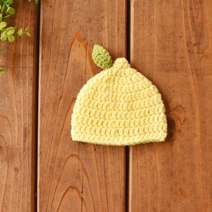 Lemon Hat Baby Lemon Hat Hand Knit Baby Hat Newborn Knit Hat Preemie ...