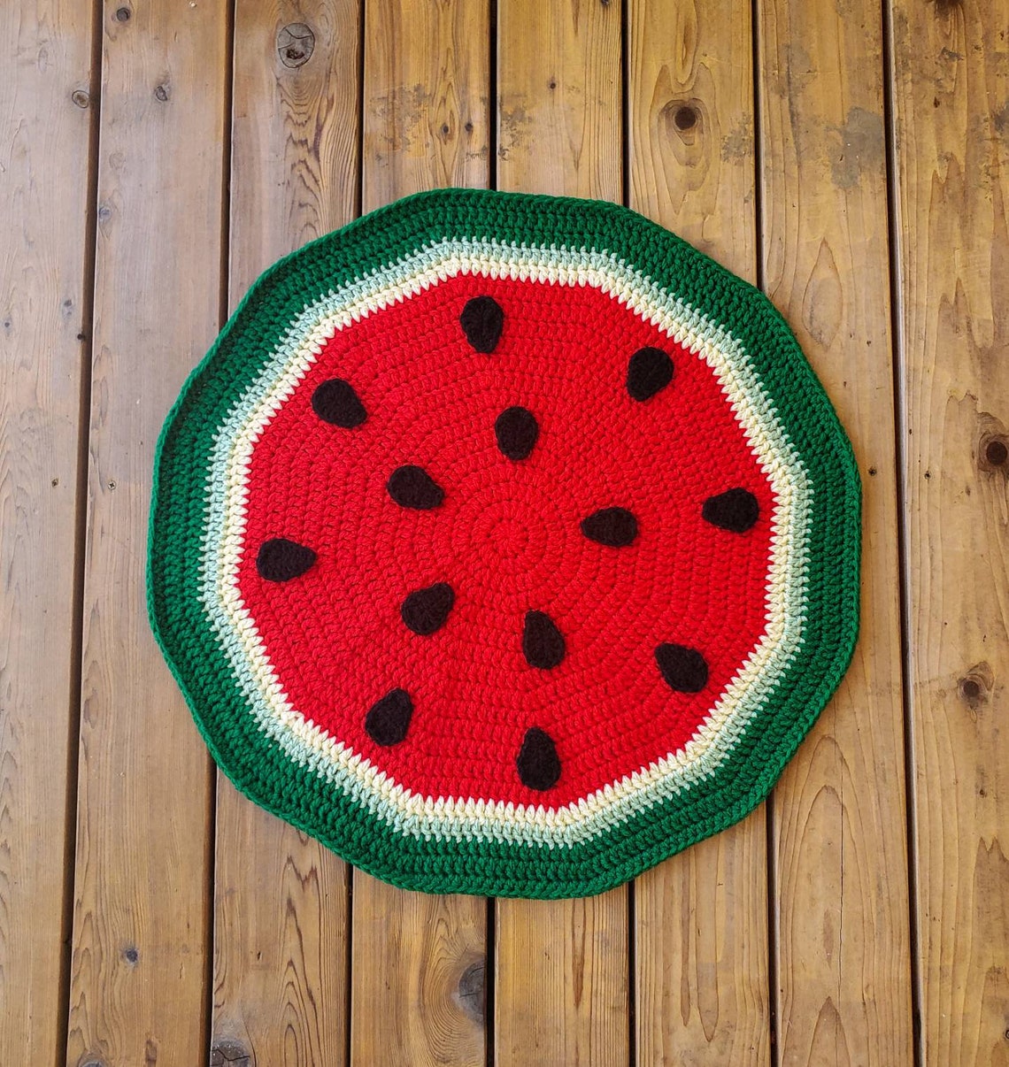 Watermelon Rug Crochet Pattern Printable PDF Digital Download - Etsy
