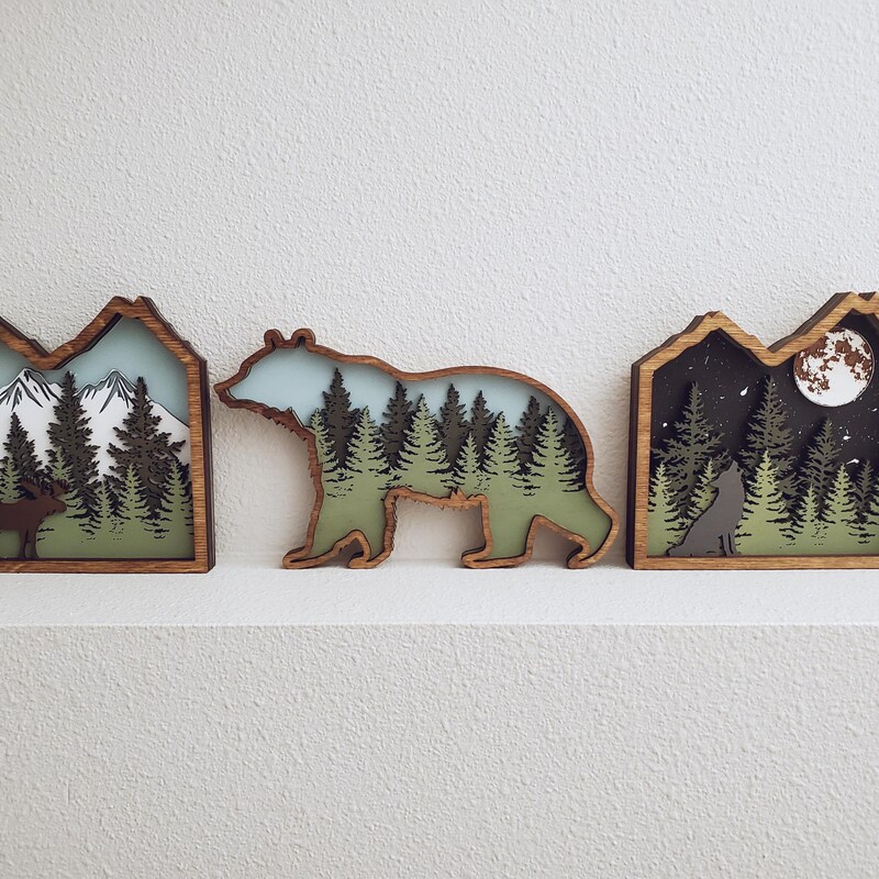 Layered Wood Art - Etsy