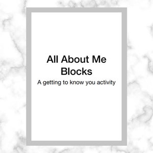 All About Me Cubes Getting to Know You Whole Class or Small Group ...