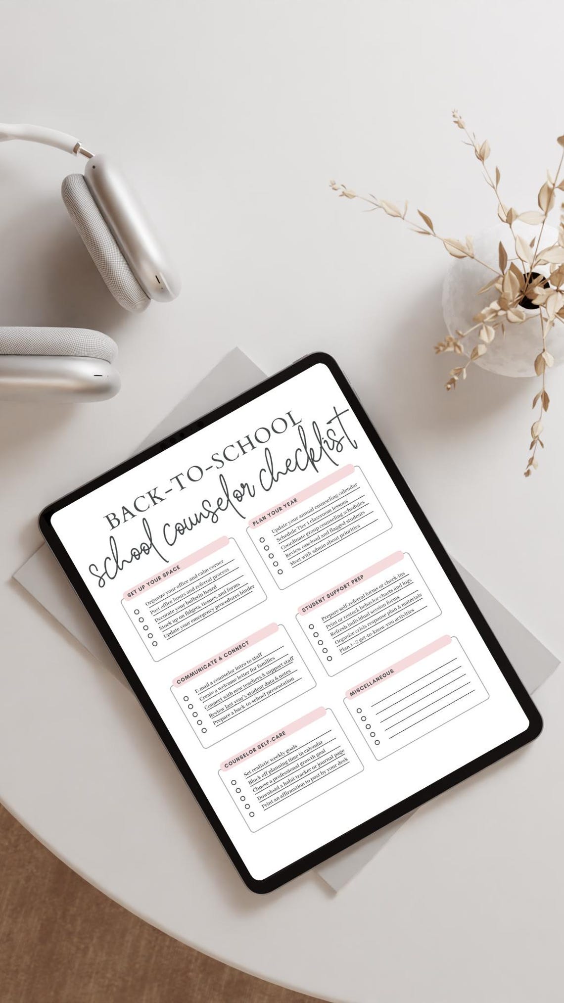 Back-to-school School Counselor Checklist | 1-page PDF | Counseling ...
