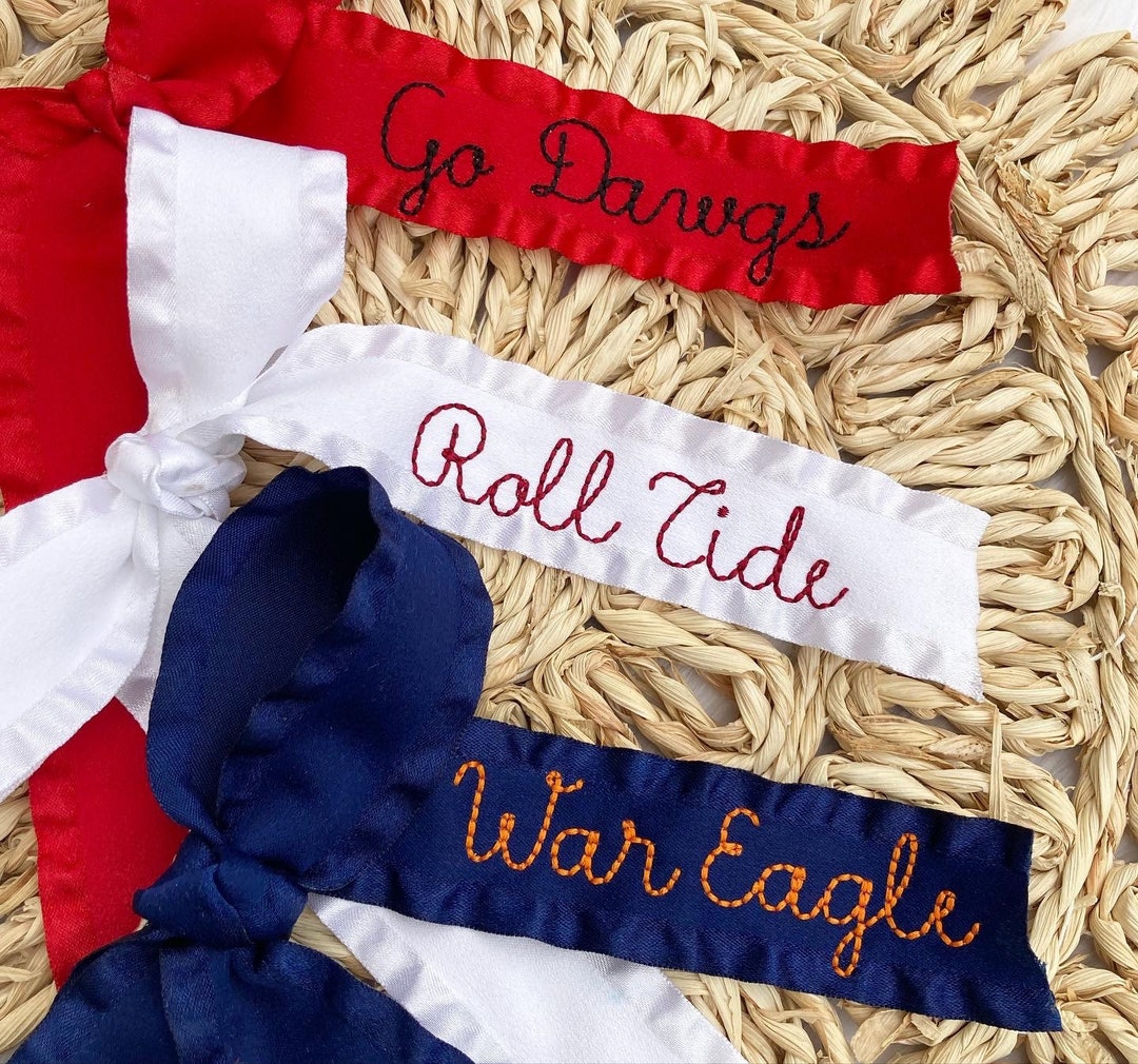 Team Spirit Bow, Personalized Bow, College Football Bow - Etsy
