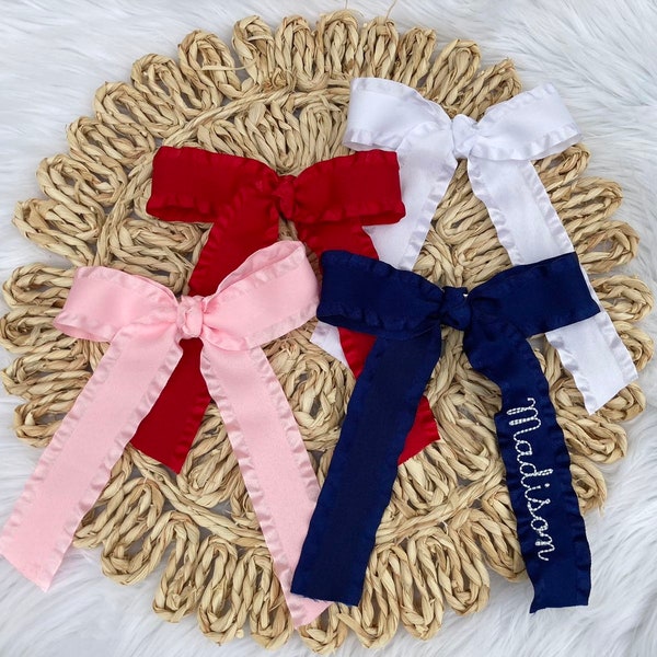 Embroidered Bow - Etsy