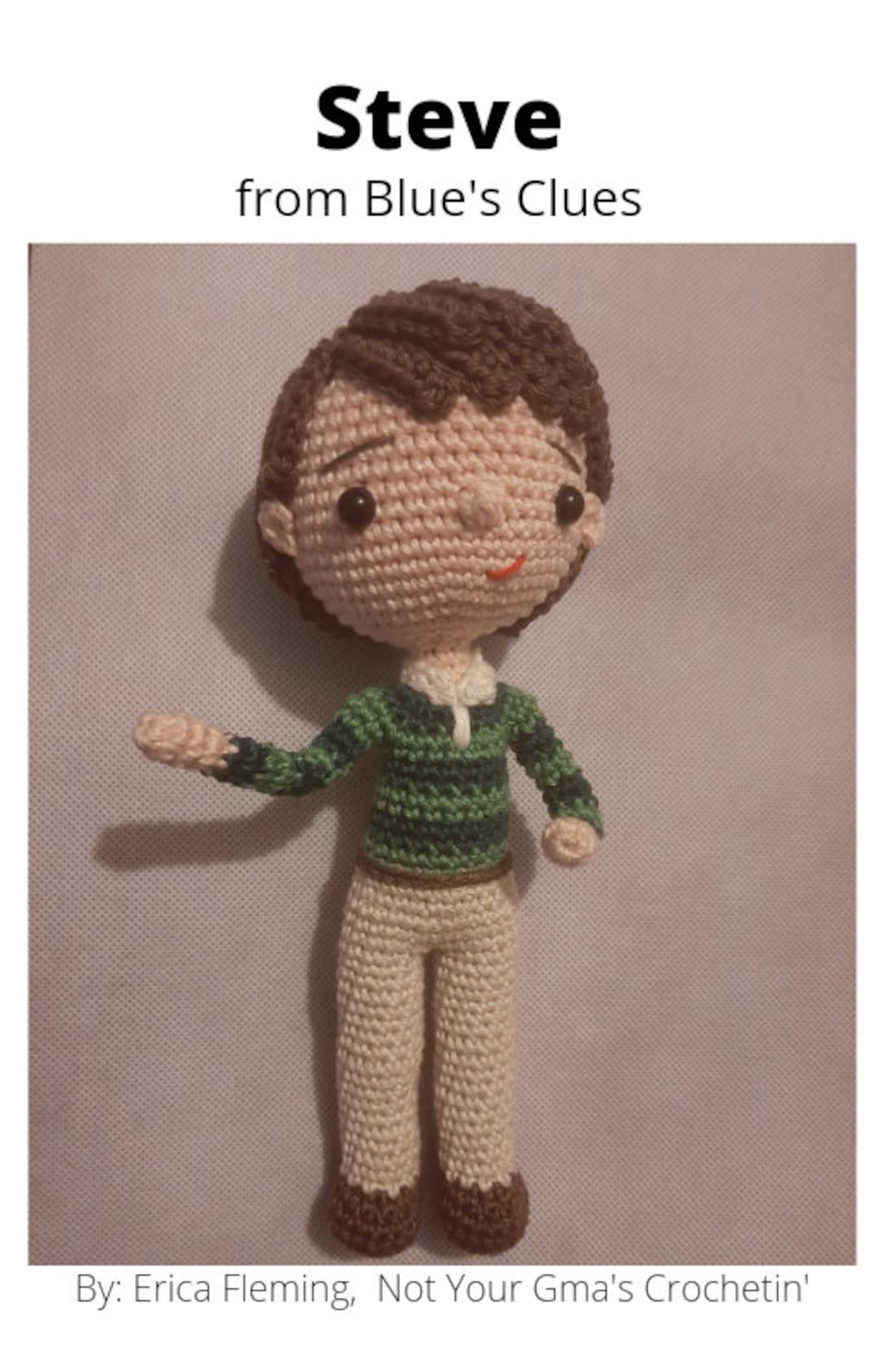 Steve Pattern, Steve Burns Pattern, Pattern for Dudeman From Blues ...