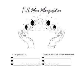 Full Moon Ritual Worksheet - Etsy