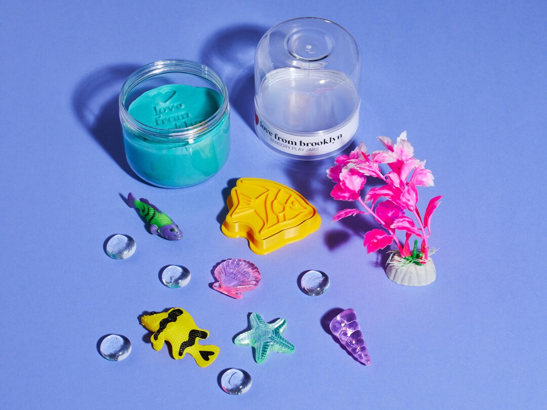 Ocean Sensory Dough Jar: Grab N' Go With Themed Loose Parts - Etsy