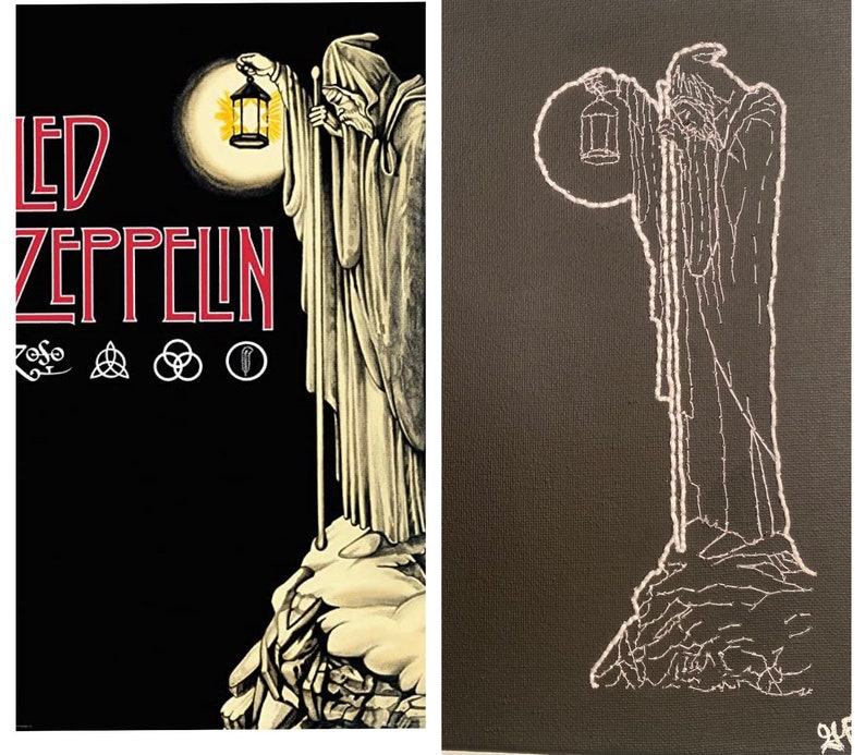 The Hermit-tarot Card/led Zeppelin Album Cover - Etsy