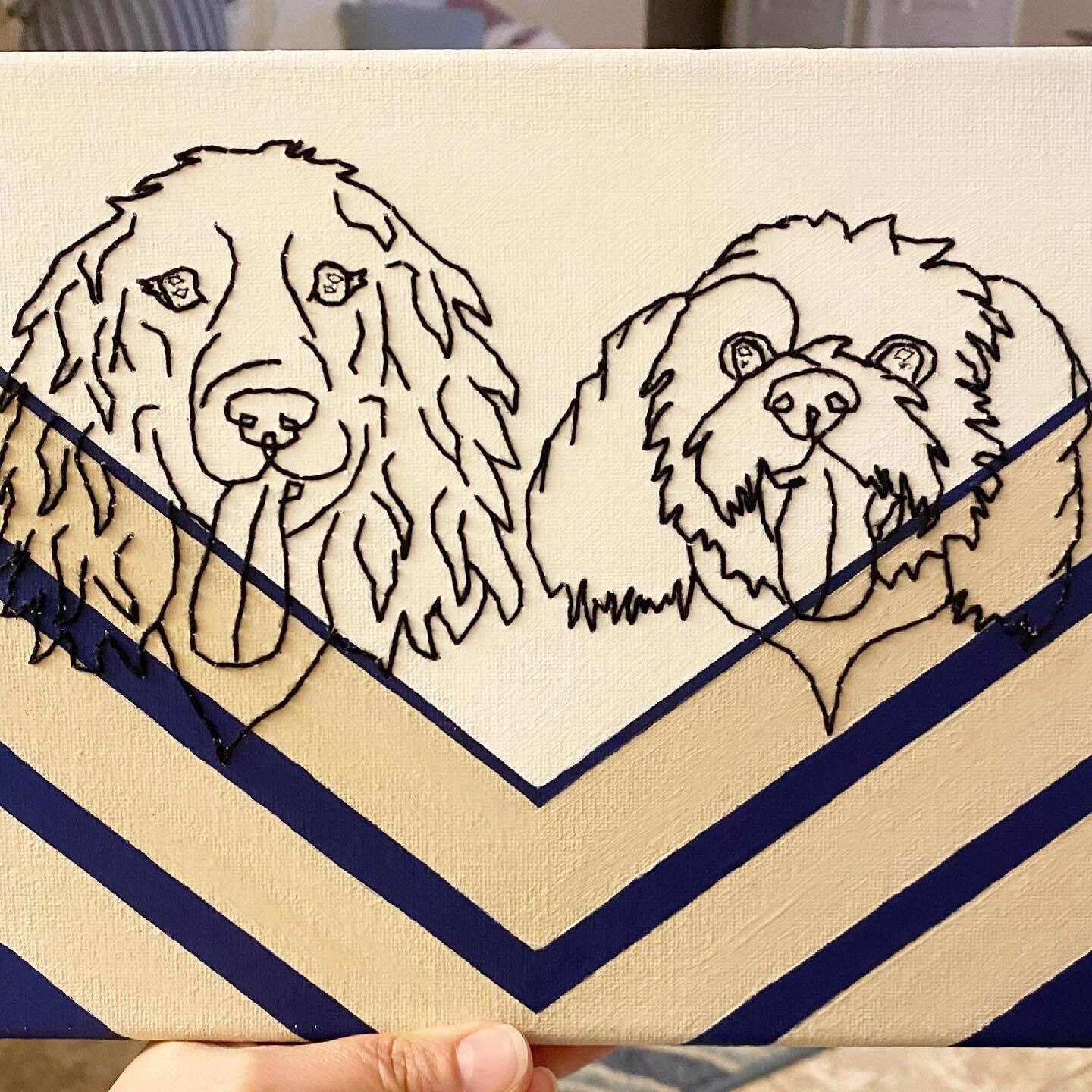 Lienzo de perro cosido a mano personalizado - Etsy España