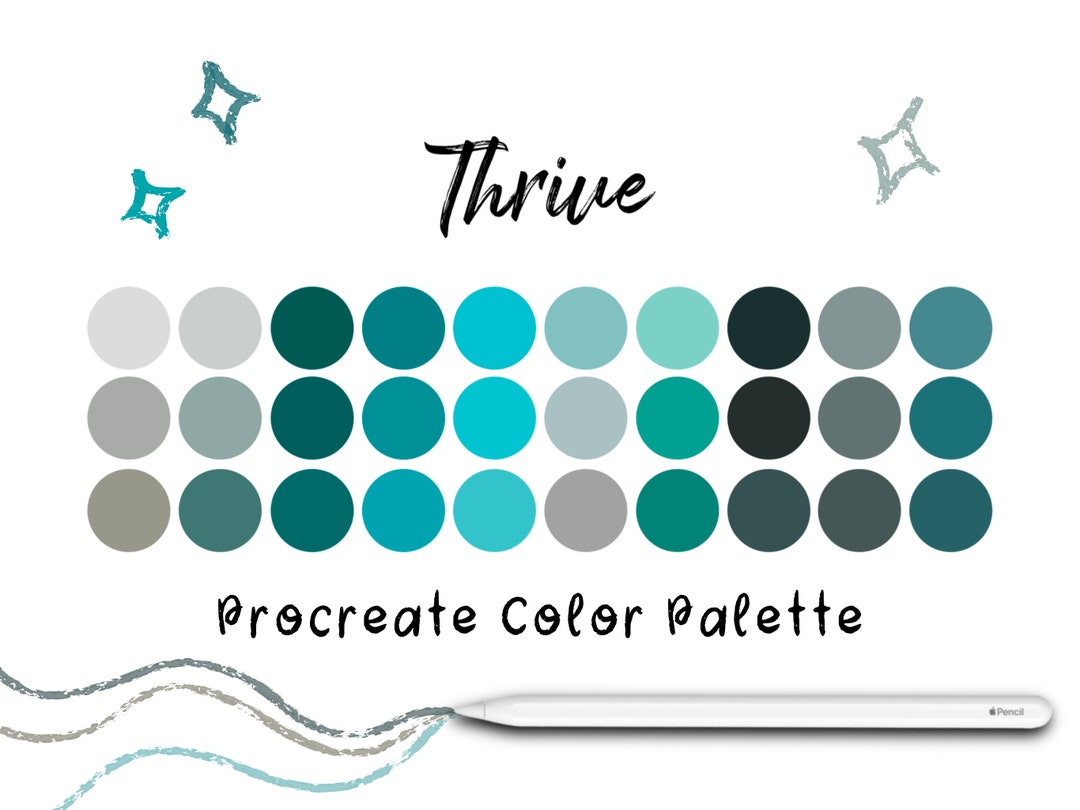 Thrive Procreate Color Palette, Procreate Tools, Procreate Swatches ...