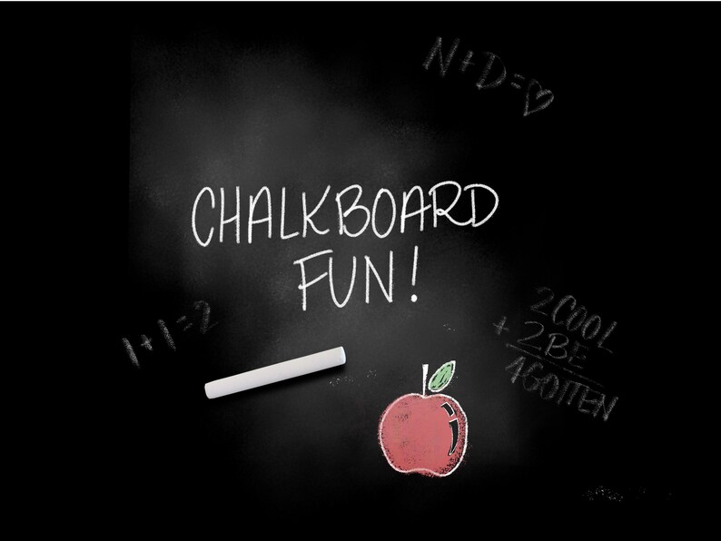 Chalkboard Fun Digital Brush and Board Bundle Procreate | Etsy