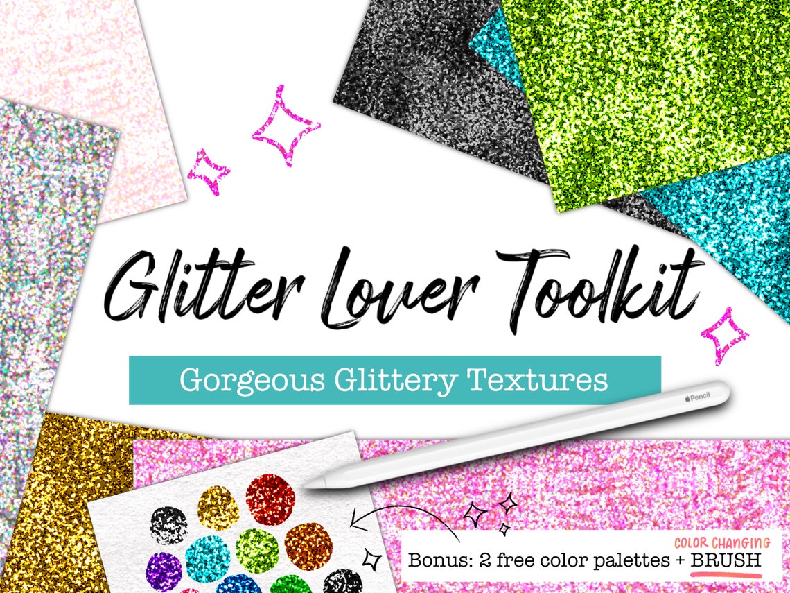 Glitter Lover Toolkit for Procreate Procreate Files Glitter - Etsy