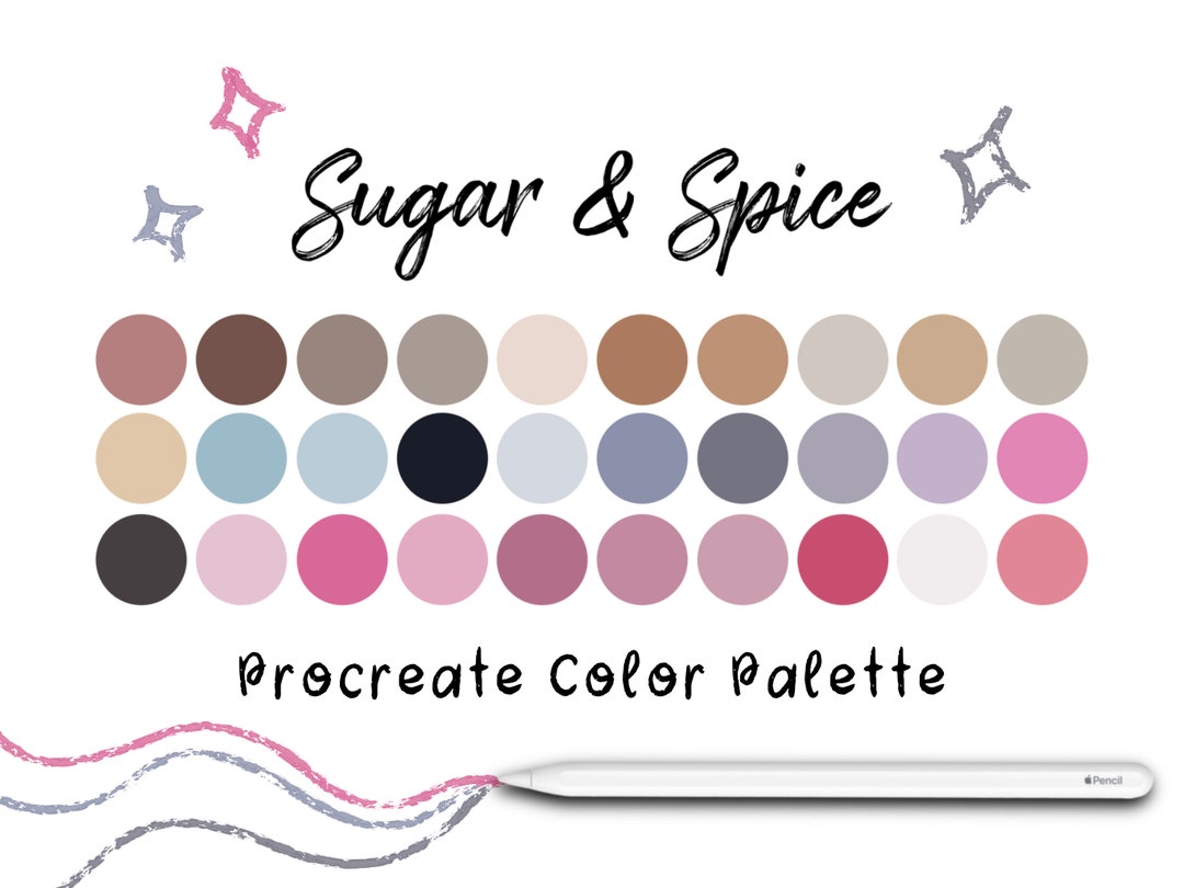 Sugar and Spice Procreate Color Palette Procreate Tools - Etsy Australia