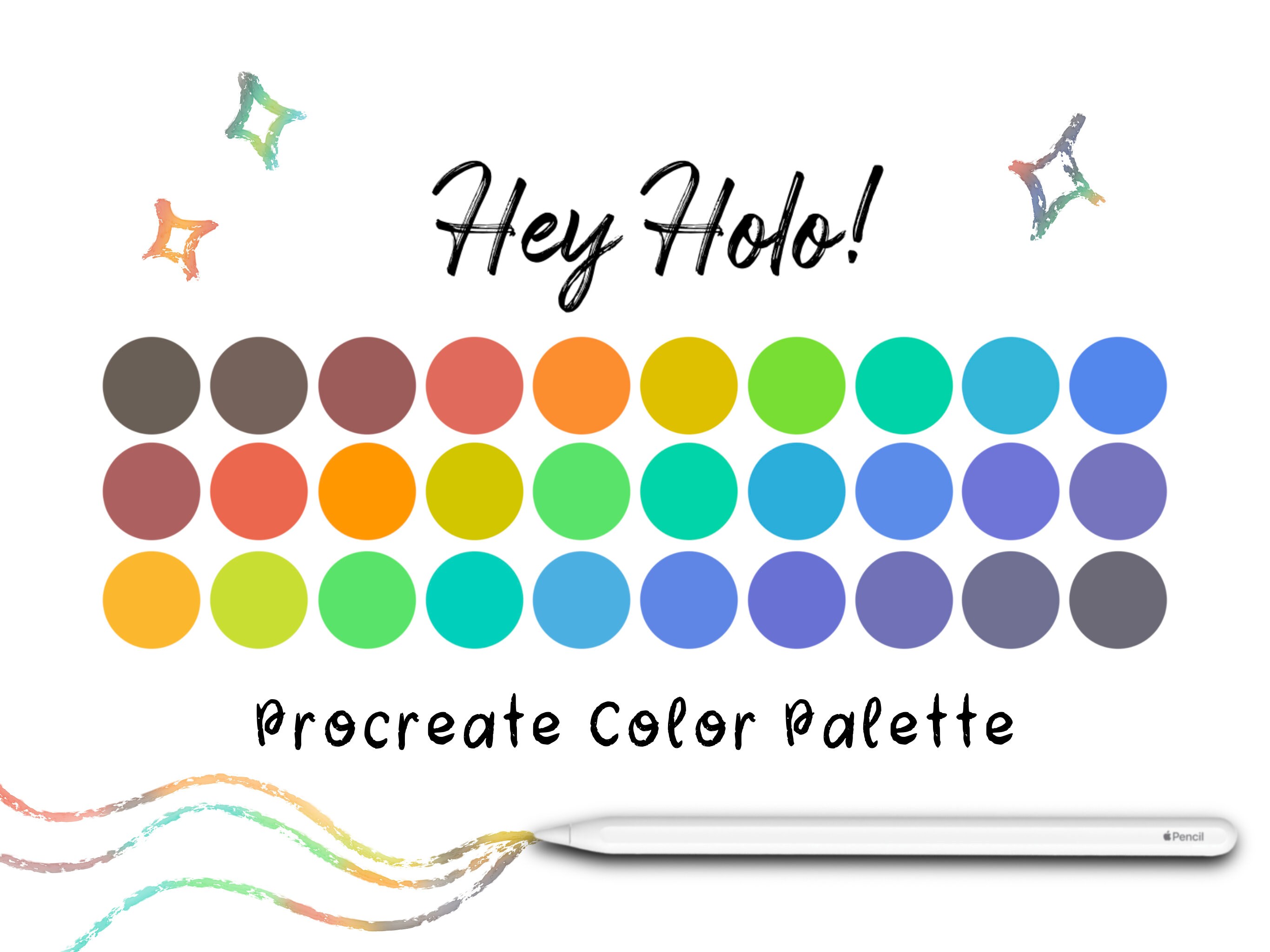 Hologram Procreate Color Palette Procreate Tools Procreate Swatches Ipad Art Color Swatches