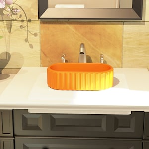 Creative Striped Wash Basin Mold Sink Silicone Mold Concrete Mold ...