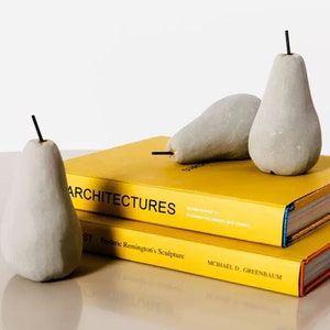 Creative Cement Apple Mold, Concrete Pear Silicone Mold Home Decoration ...