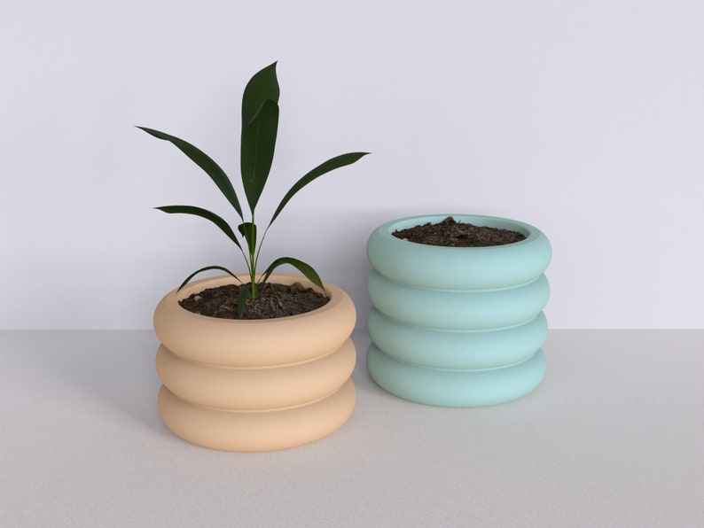 Circle Design Silicone Planter Pot Molds DIY Concrete Art - Etsy