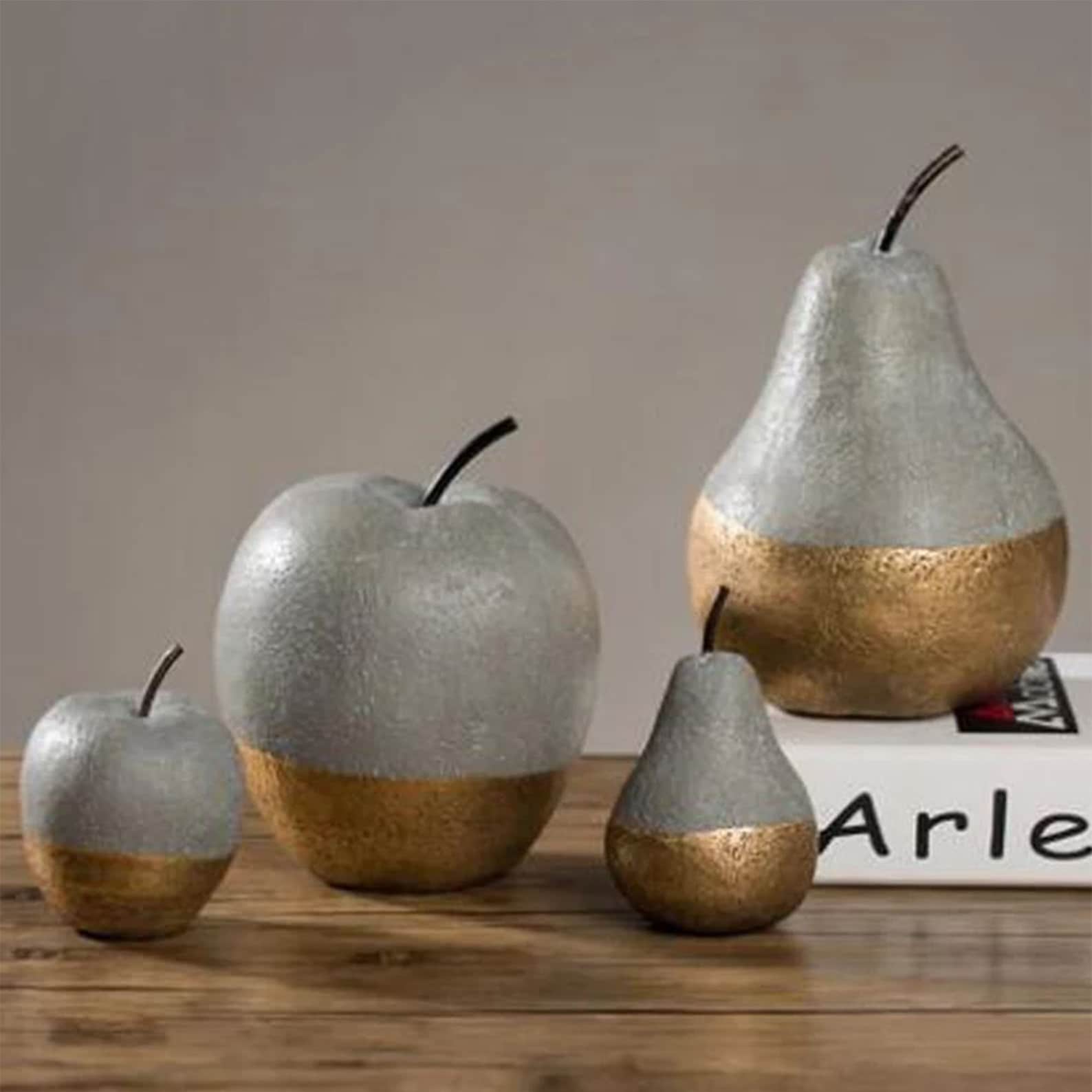 Apple Pear Cement Mold: DIY Concrete Fruit, Gypsum Decor - Etsy