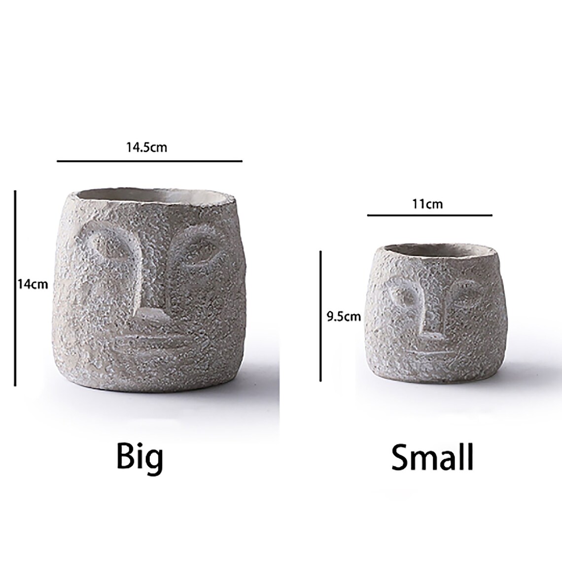 Cement Flowerpot Mold Nordic Style Creativity Portrait Pot - Etsy