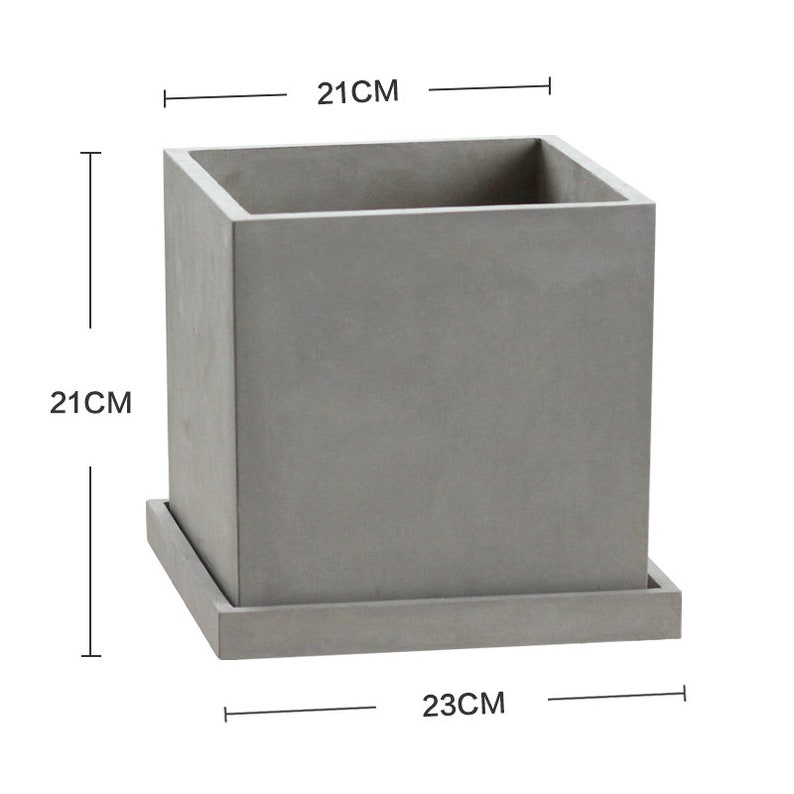 21cm Square Pot Molds Concrete Planter Molds Silicone - Etsy