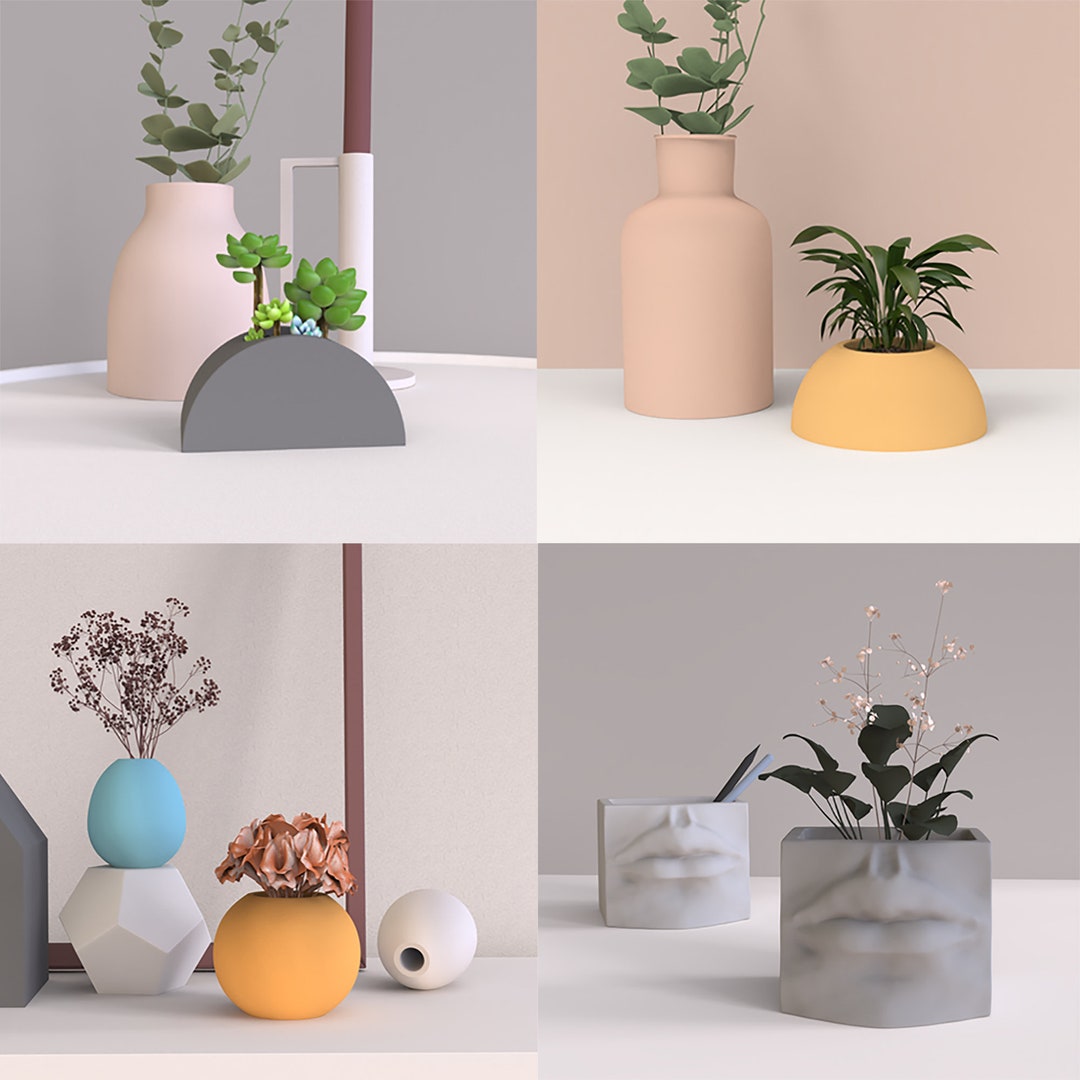 Custom Silicone Molds for Concrete Pot Mountain Shape Cement Planter ...