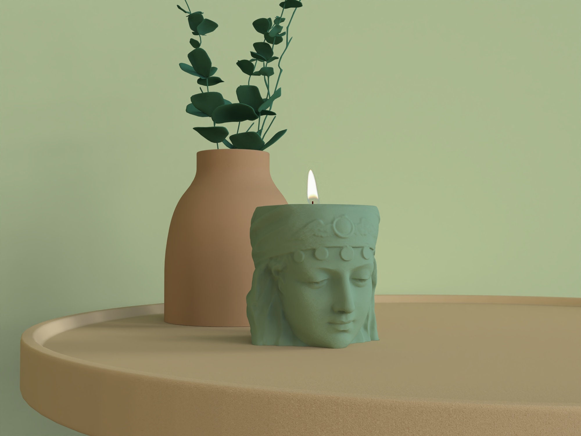 Head Planter Concrete Molds