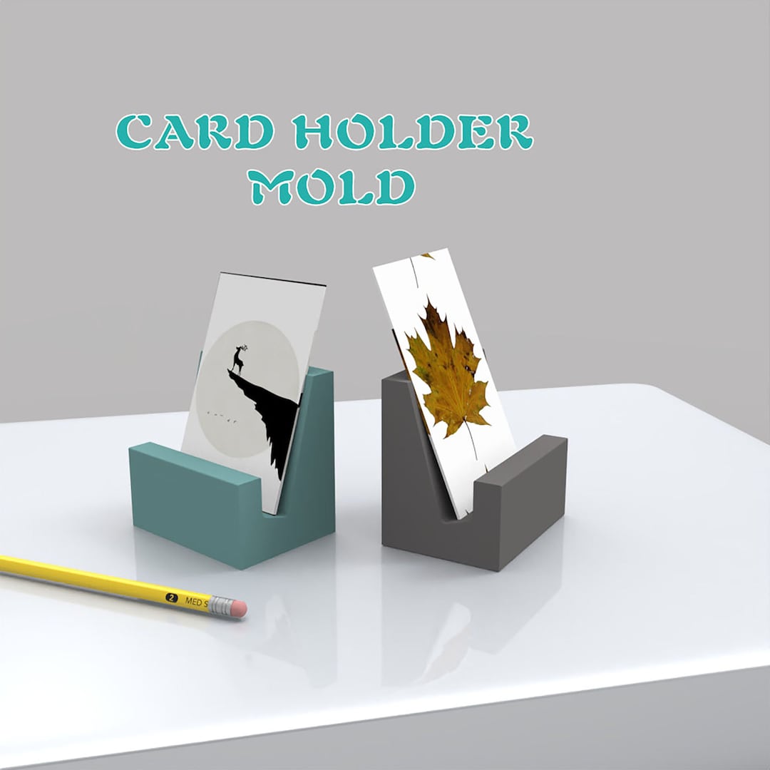 Simple Cement Mold Business Card Holder Custom Silicone Mold Office ...