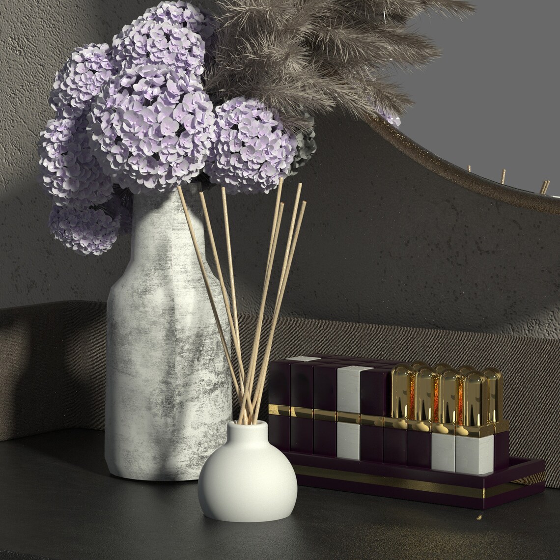 Chubby Reed Diffuser Jar Concrete Mold: Aromatherapy Stick Bottle ...