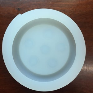 Cement Plate Mold Concrete Coaster Molds Round Tray Molds Plaster Fruit ...