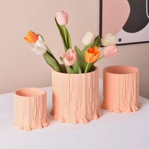 Nodic Style Candle Pattern Cement Planter Flower Pot Mold Potted Green ...