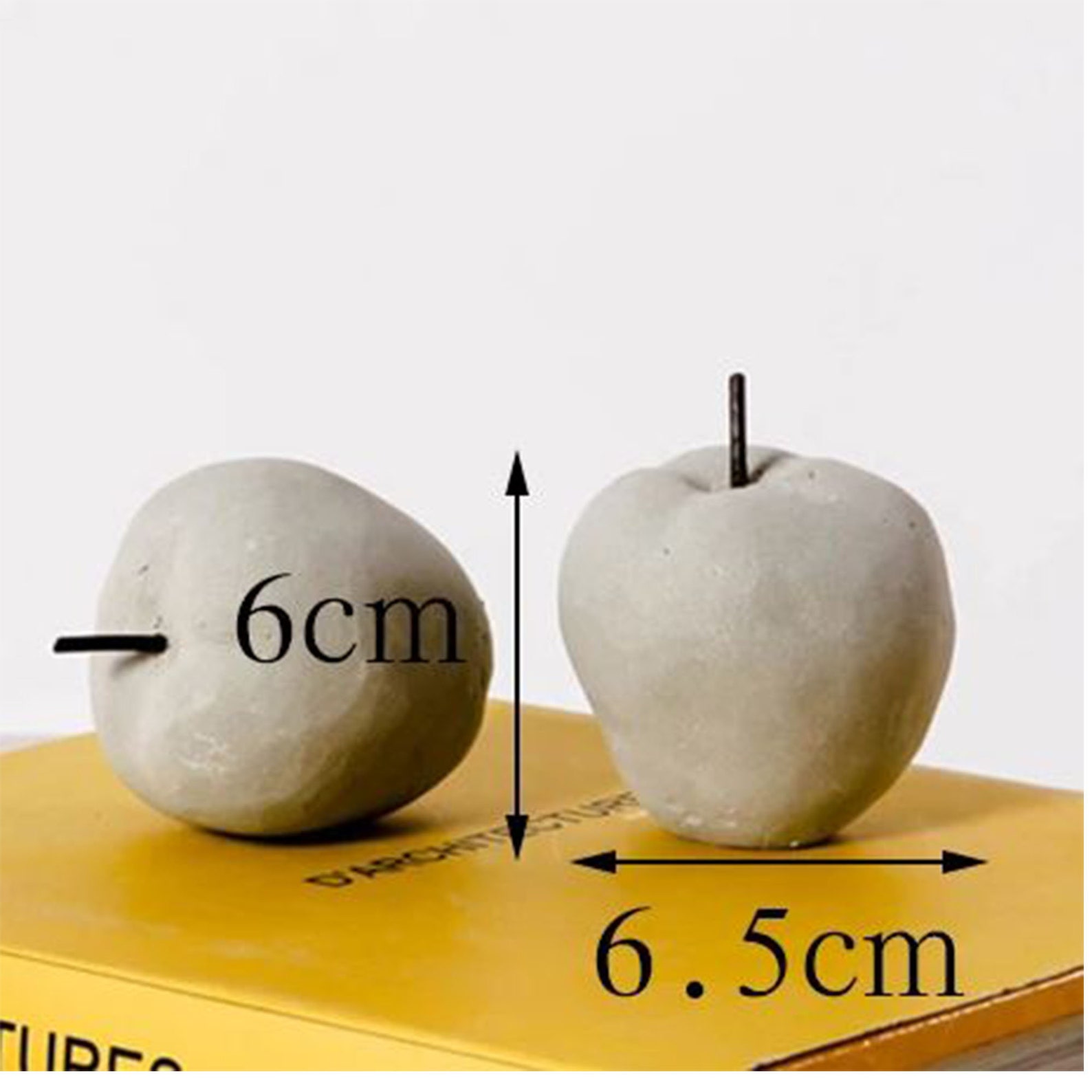 Apple Pear Cement Mold: DIY Concrete Fruit, Gypsum Decor - Etsy