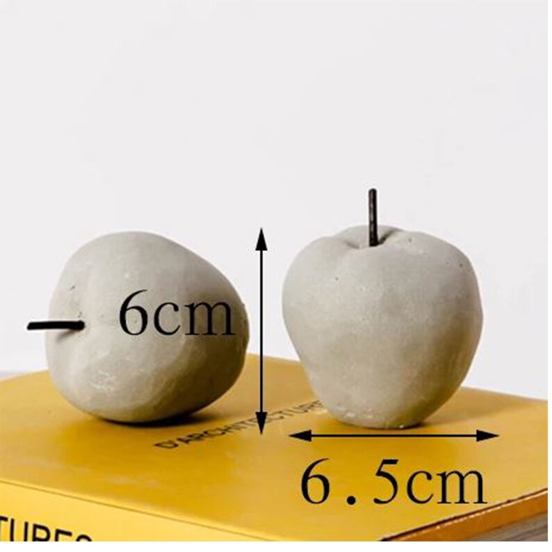 Apple Pear Cement Mold: DIY Concrete Fruit, Gypsum Decor - Etsy