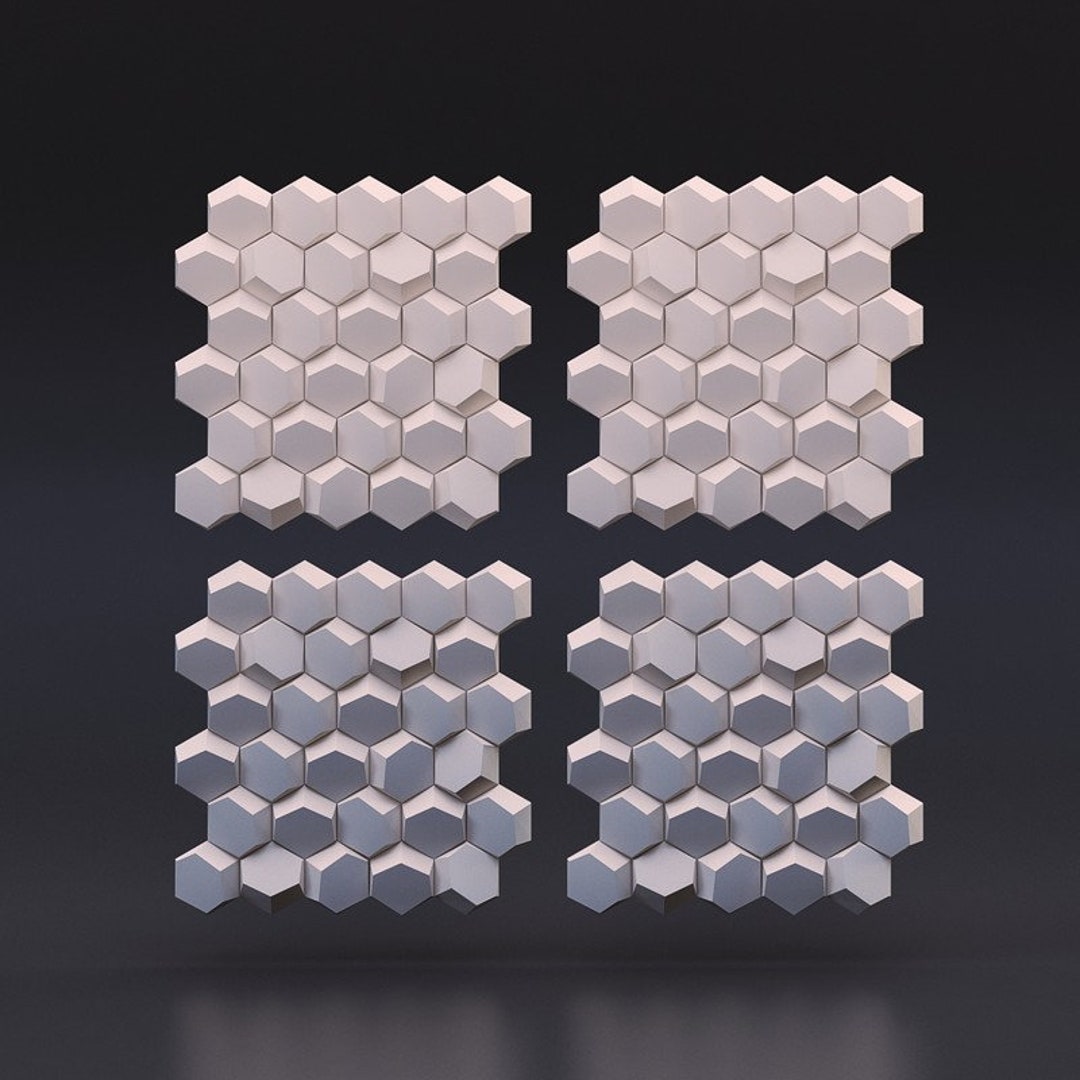 Geometric Wall Tile Molds Custom Silicone Concrete Brick Molds Plaster ...