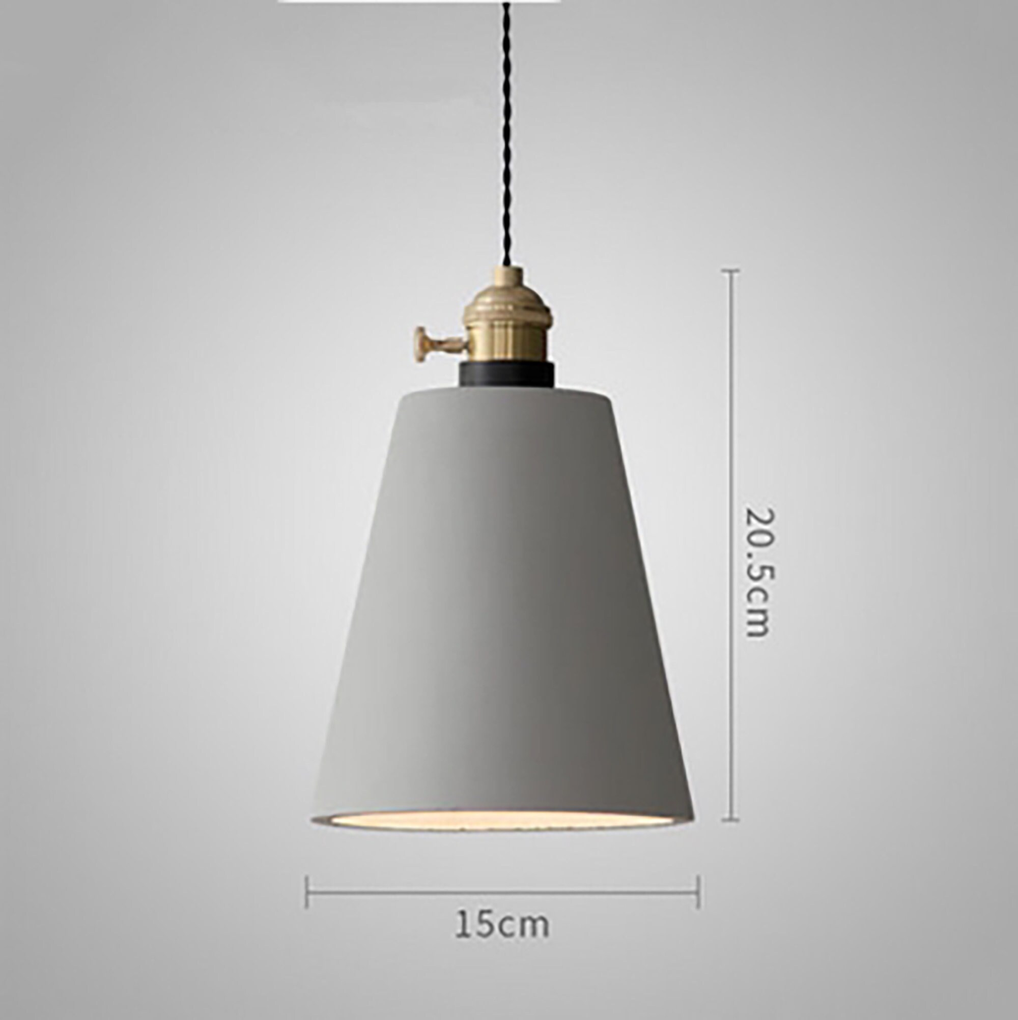 DIY Concrete Pendant Lamp Mold: Modern Industrial Lampshade Silicone ...