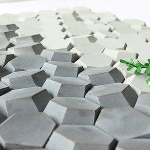 Geometric Wall Tile Molds Custom Silicone Concrete Brick Molds Plaster ...